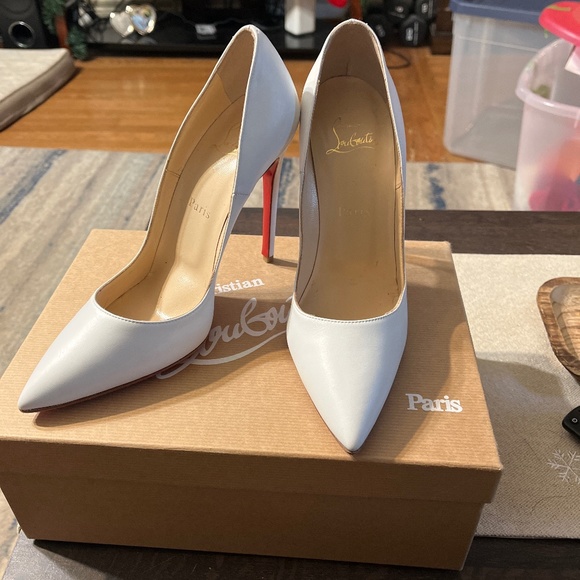 Christian Louboutin | Shoes | White Christian Louboutin So Kate Size 38 ...